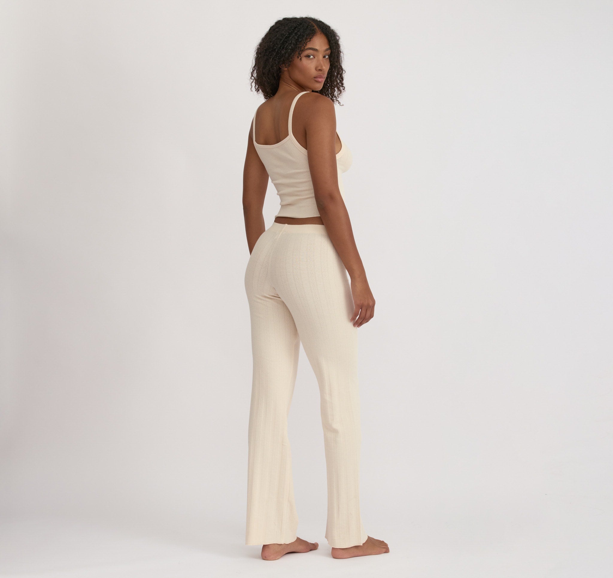 Pointelle Straight Leg Pants | Only £ 53 | Organic Basics