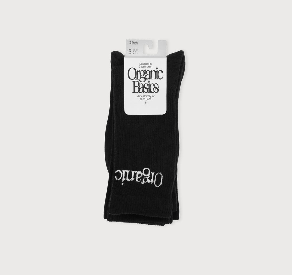 Core Logo Crew Socks 3-Pack | Only £ 23 | Organic Basics