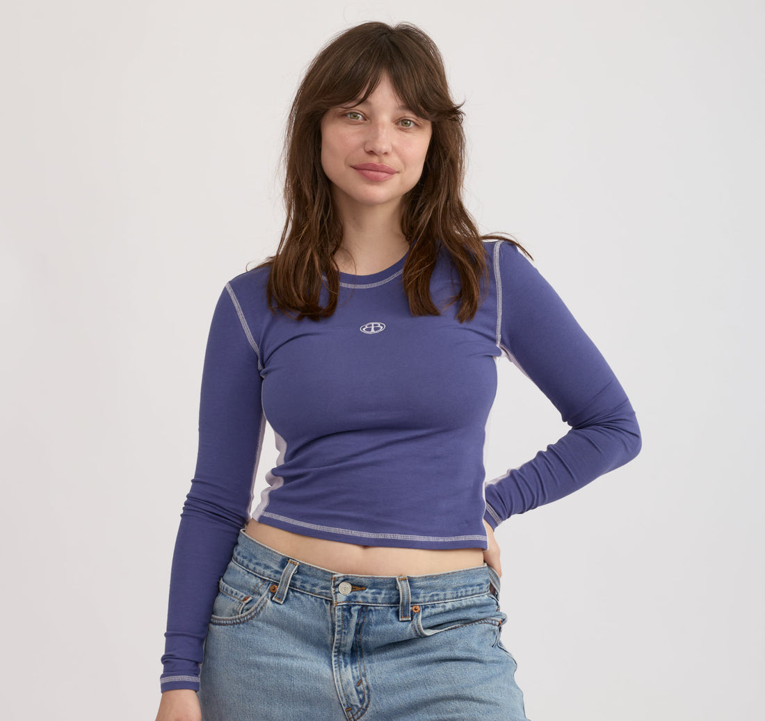 Core Icon Panel Long Sleeve Tee | Only £ 39 | Organic Basics