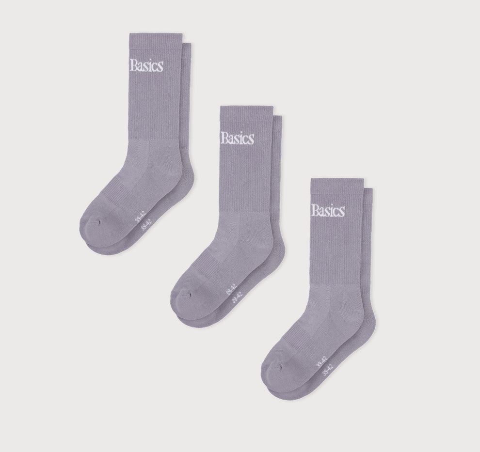 Core Logo Crew Socks 3-Pack | Only £ 40 | Organic Basics